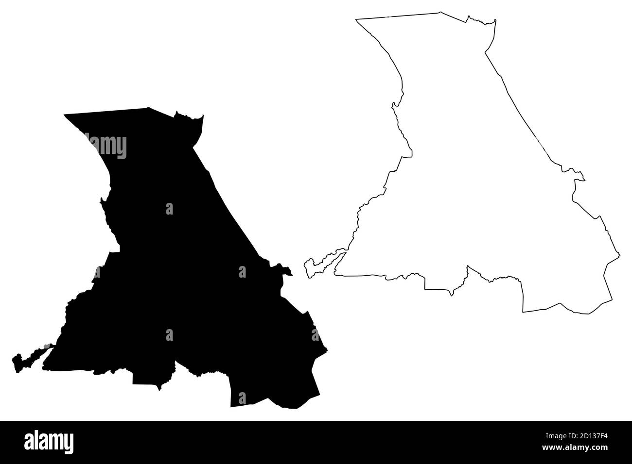 Nandi County (Republic of Kenya, Rift Valley Province) map vector ...