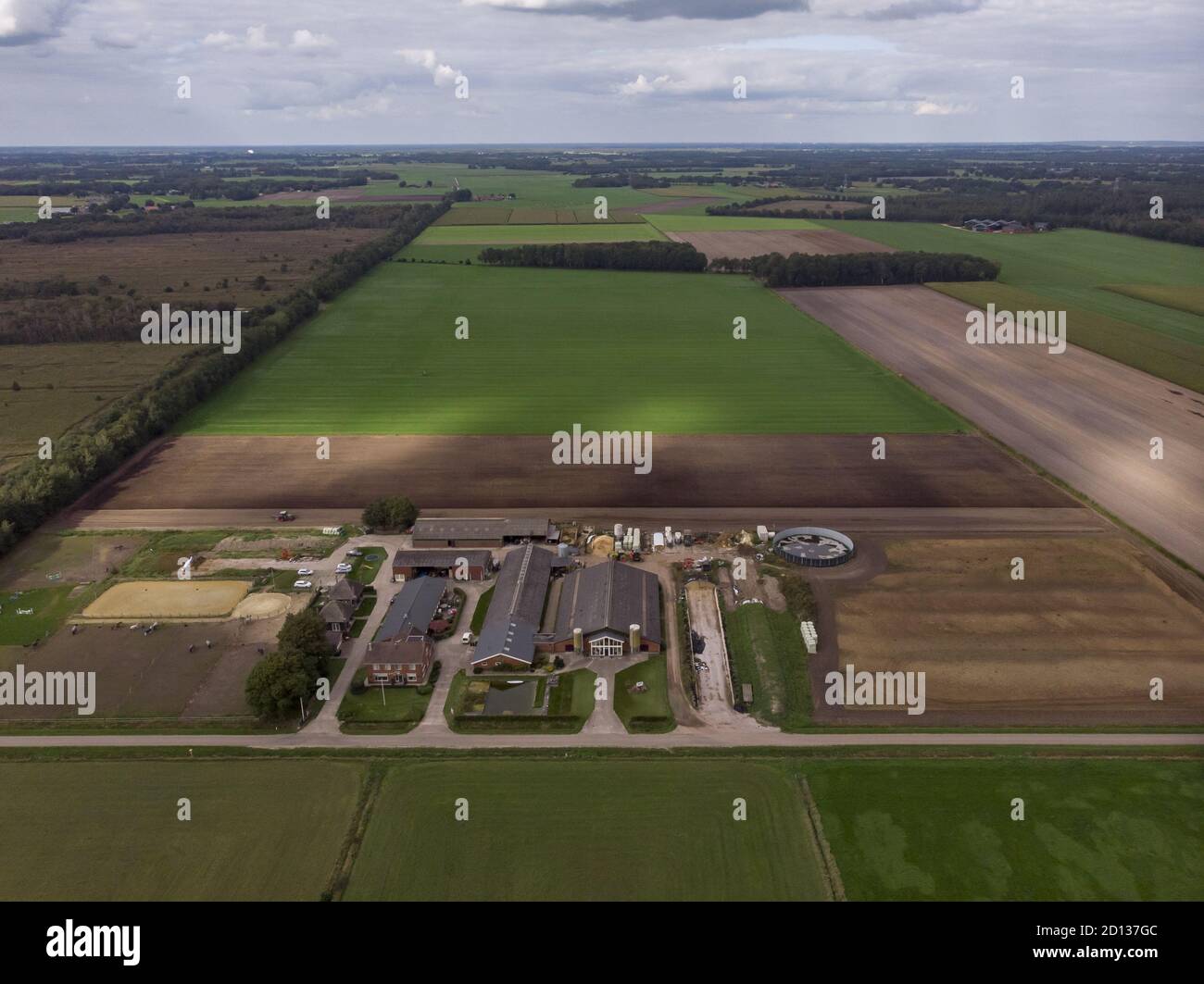 Dutch farmland panorama Stock Photo - Alamy