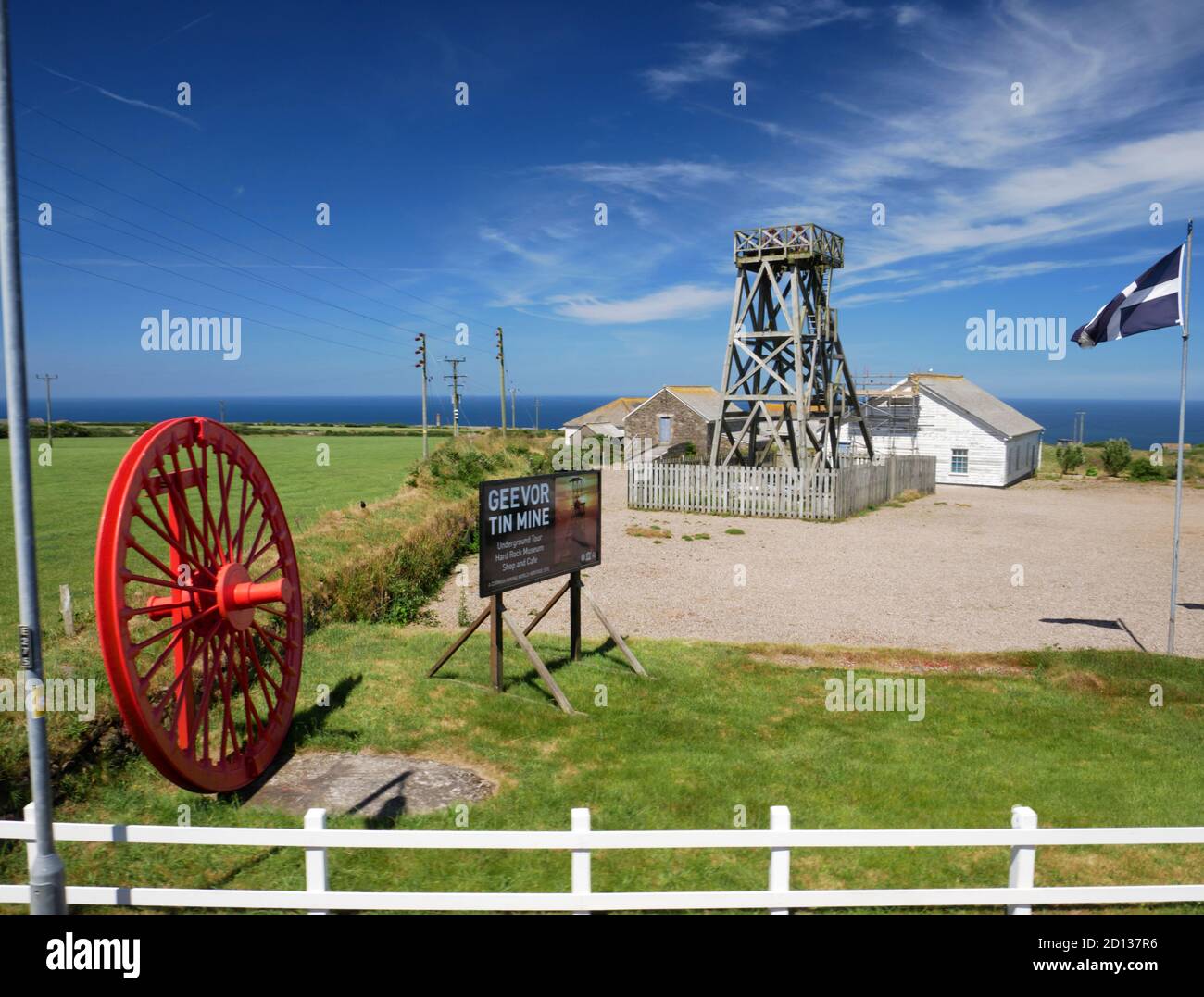 Geevor Tin Mining Museum, St Just, Cornwall, seen from the First Kernow ...