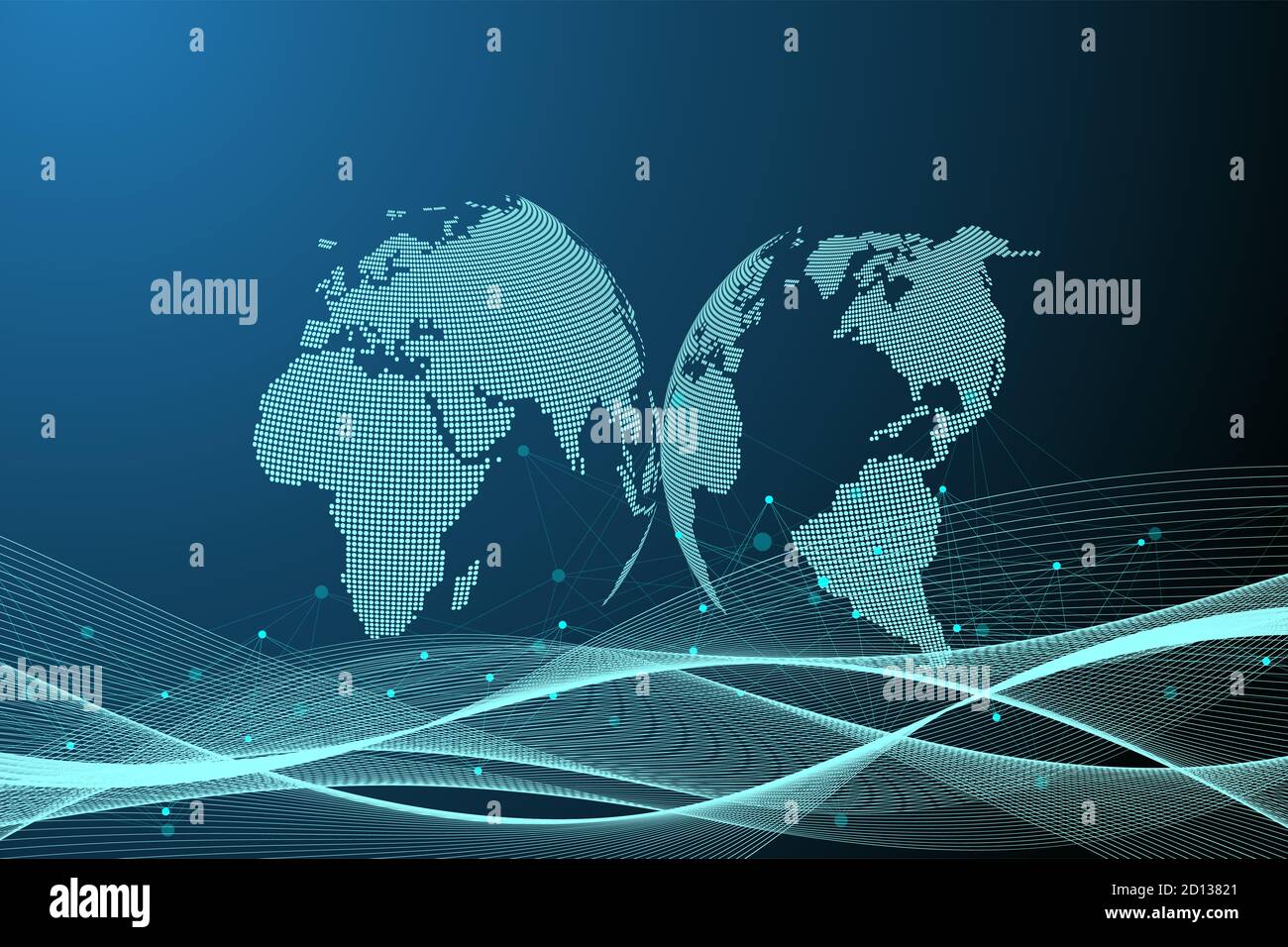 Big data visualization. Geometric abstract background visual ...