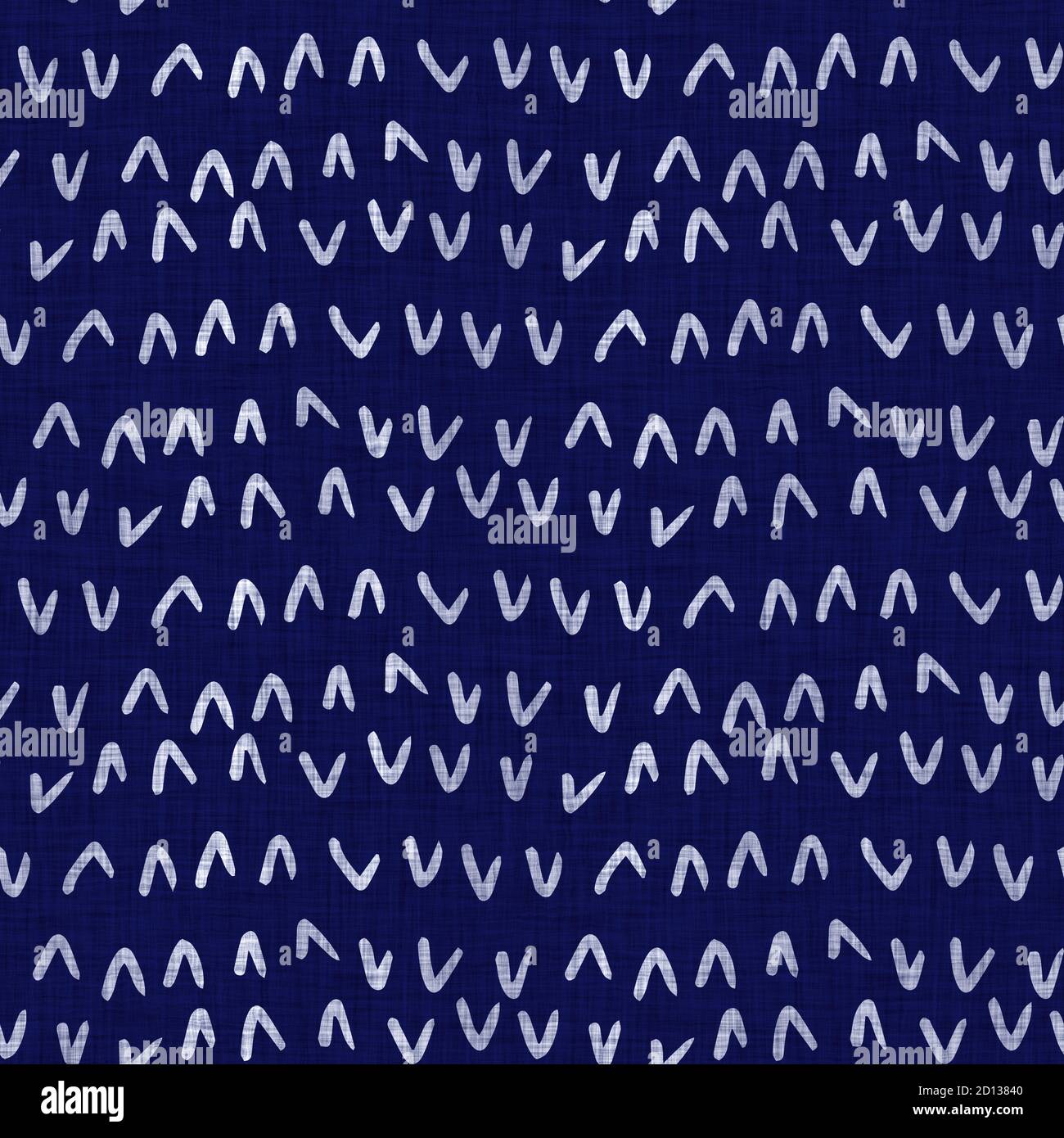 Seamless indigo block print texture. Navy blue woven cotton dyed effect ...