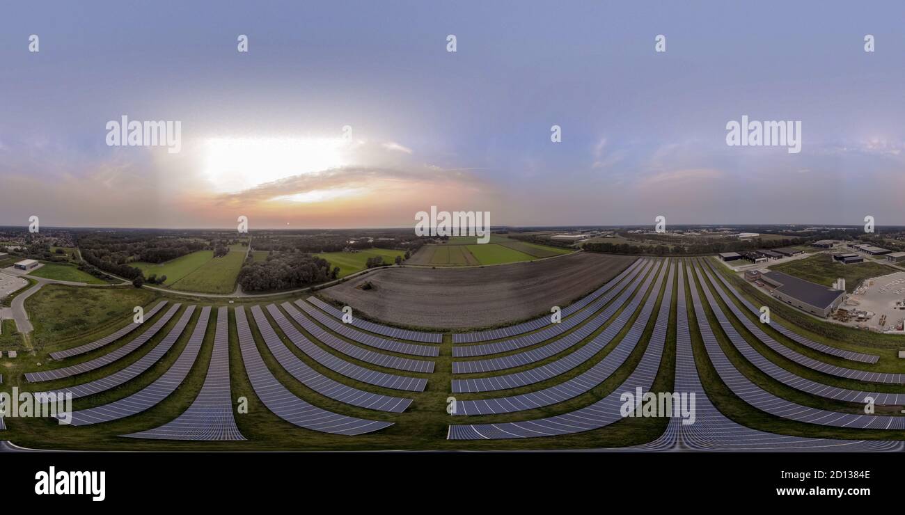 Solar panel farm in Dutch countryside Stock Photo - Alamy