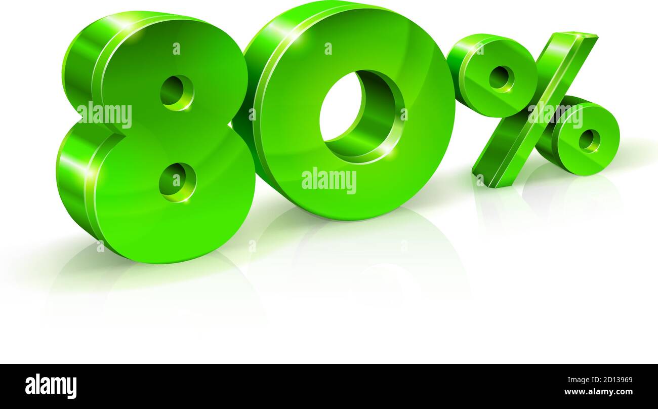 3d number 80 Stock Vector Images - Alamy