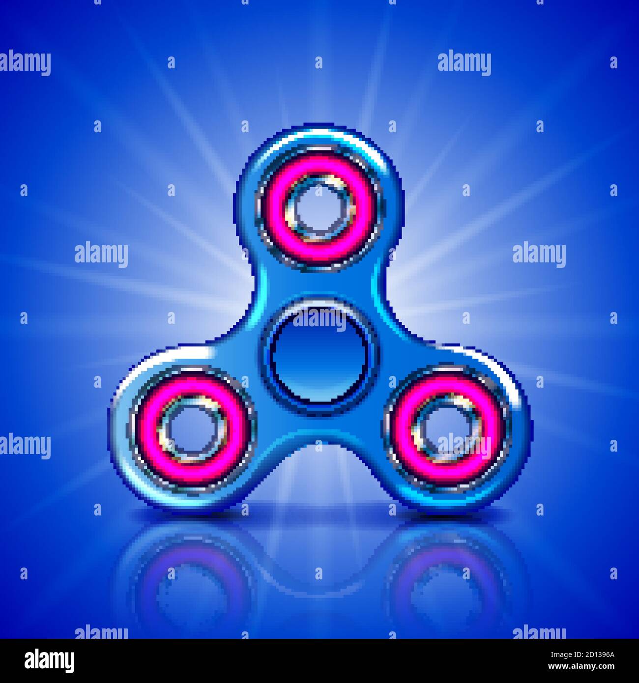 Realistic fidget spinner. Stress relieving toy. Trendy hand spinning ...