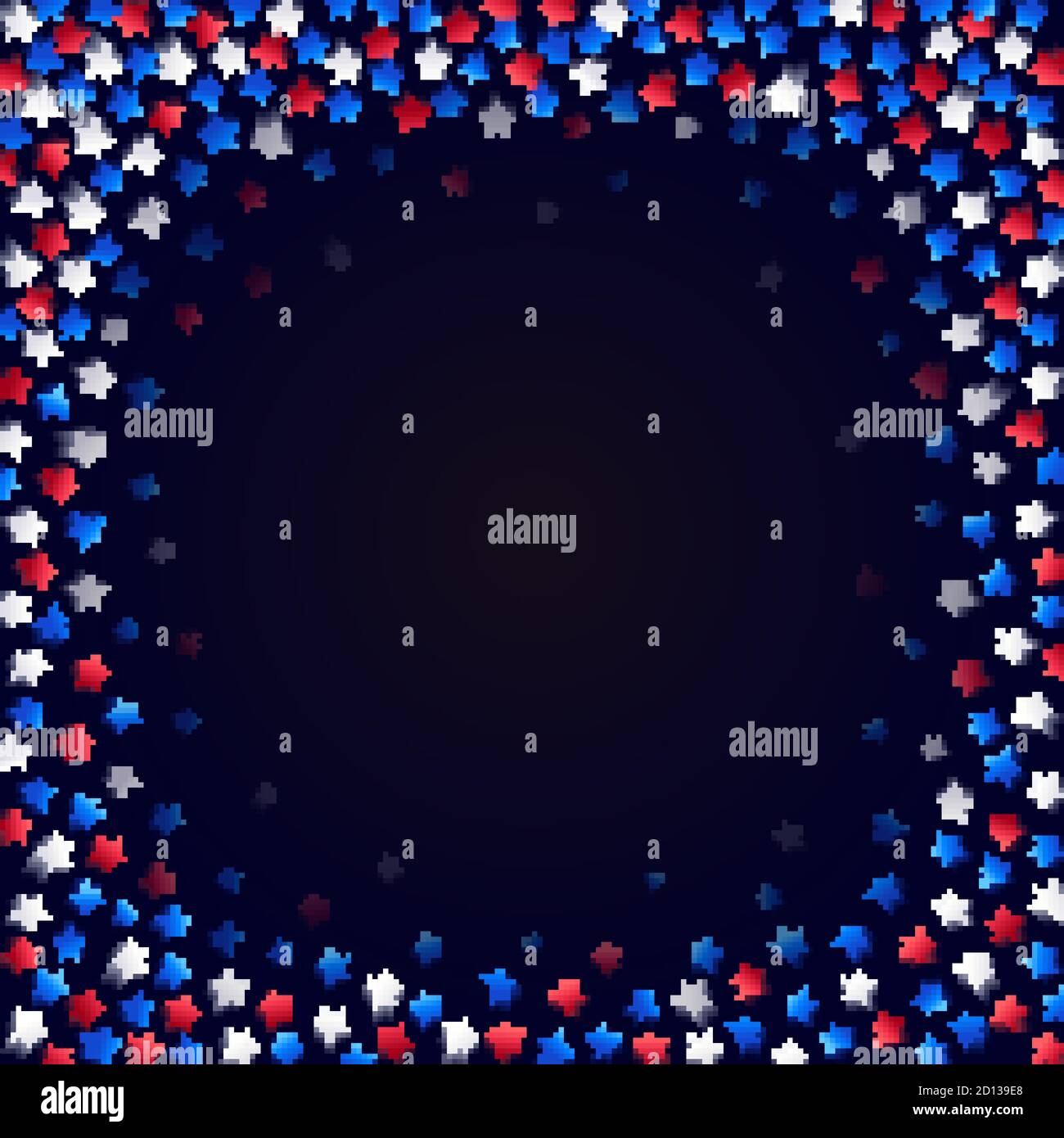 USA celebration confetti stars in national colors Blue, red and white ...