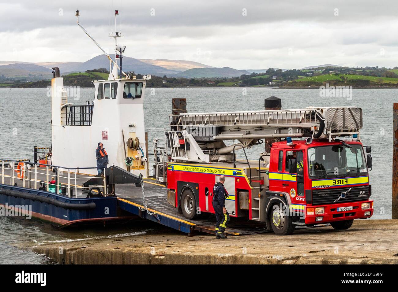 Bantry, West Cork, Ireland. 5th Oct, 2020. A Fire Brigade Water Tender ...