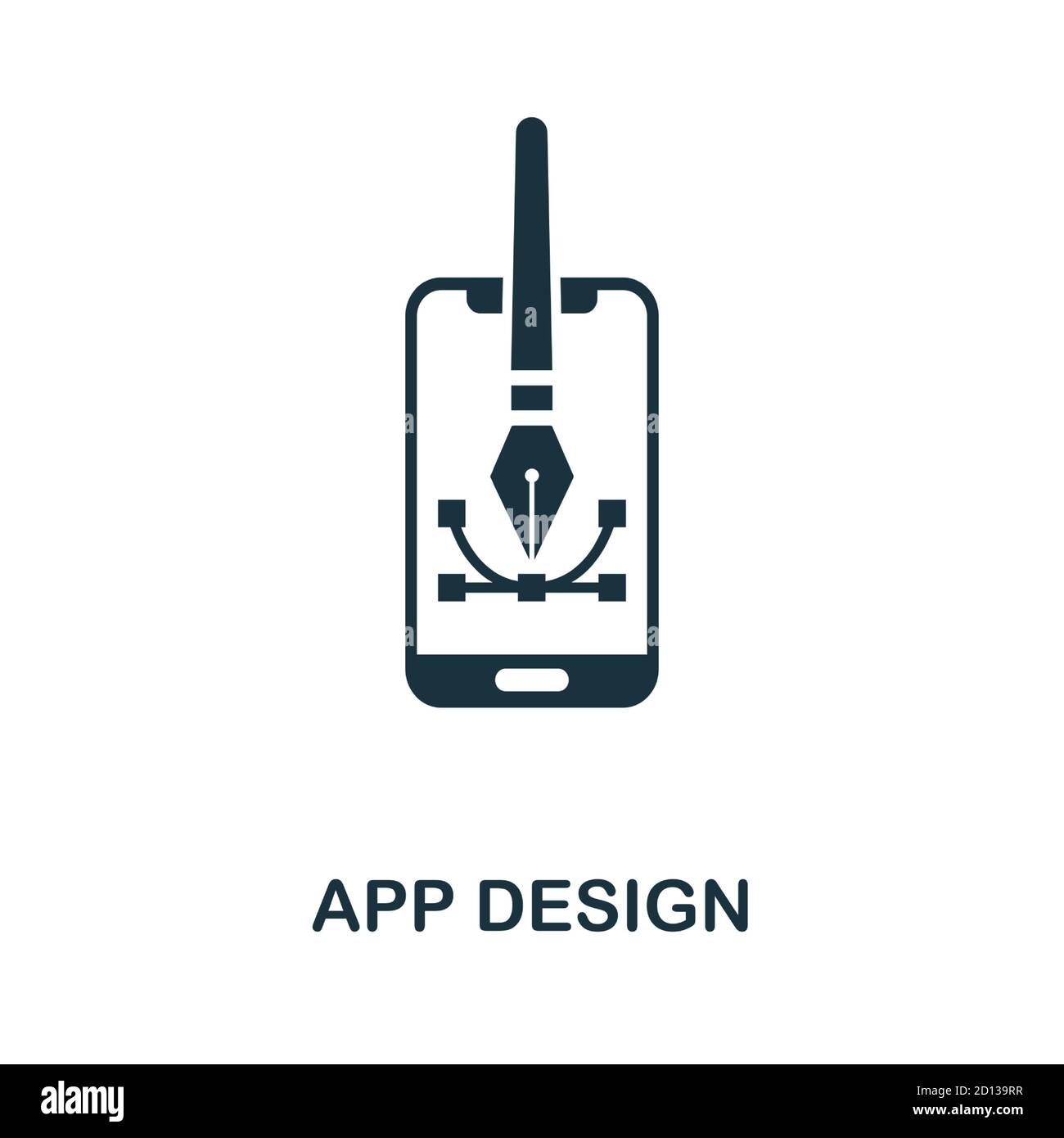 App Design icon. Simple element from app development collection. Filled ...