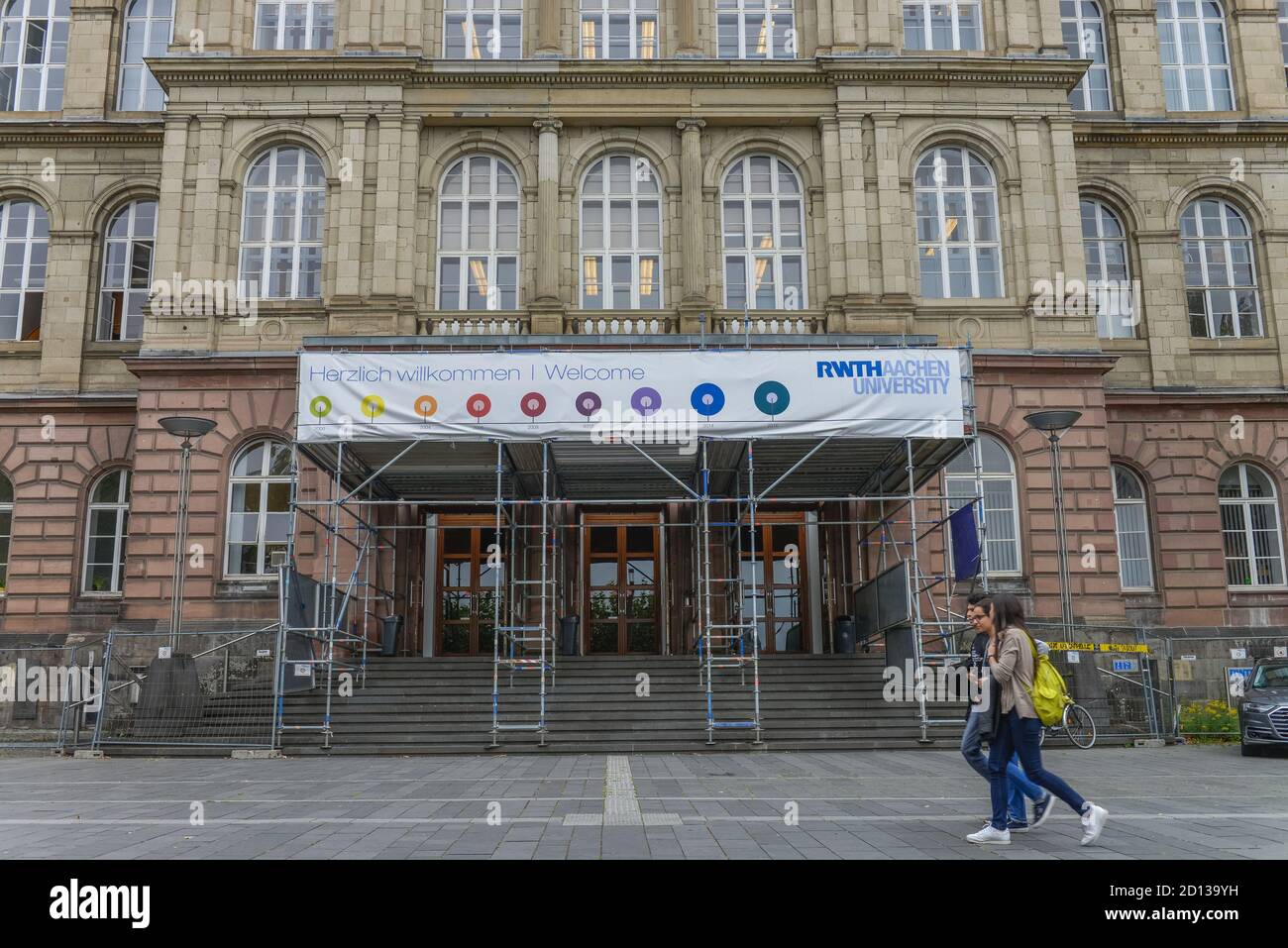 Main building, RWTH, Templar's ditch, Aachen, North Rhine-Westphalia ...