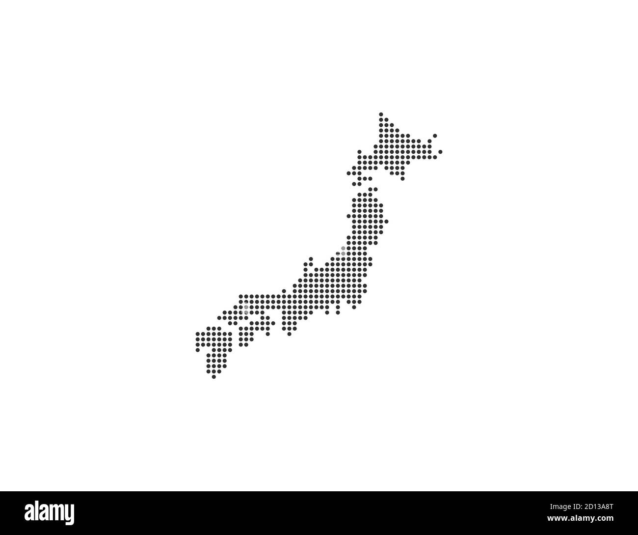 Japan, country, dotted map on white background. Vector illustration ...
