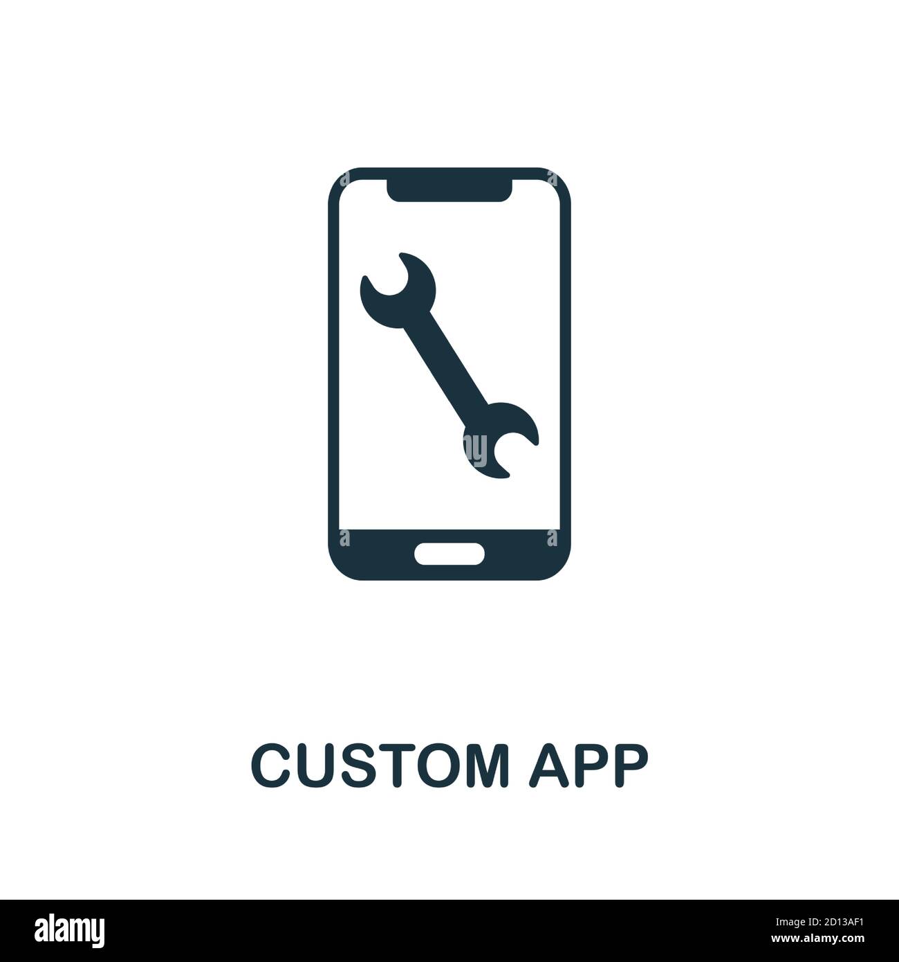 Custom App icon. Simple element from app development collection. Filled ...