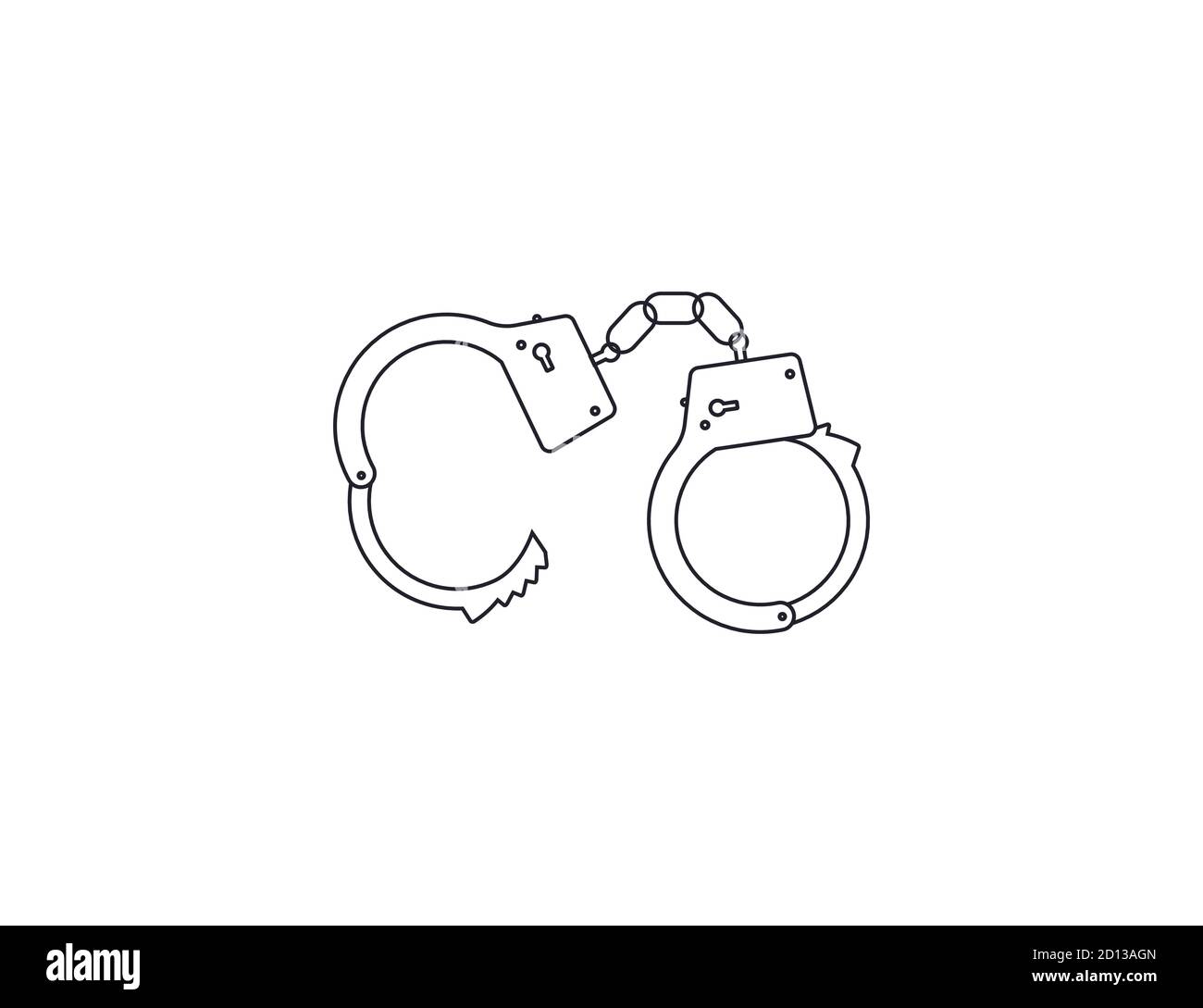 Open Handcuffs Vector