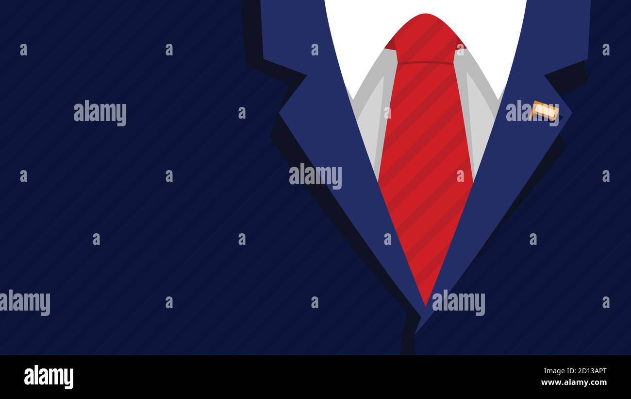 dark blue president formal suit red tie Stock Vector Image & Art - Alamy