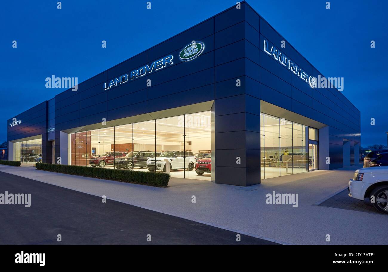 Jaguar Land rover dealership, Boston, eastern England,UK Stock Photo ...