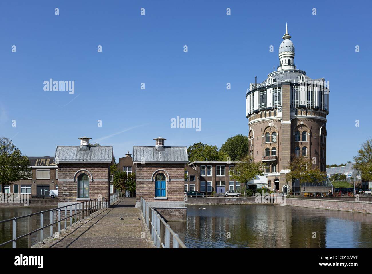 ROTTERDAM, NETHERLANDS - Sep 18, 2020: Historic water tower structure ...