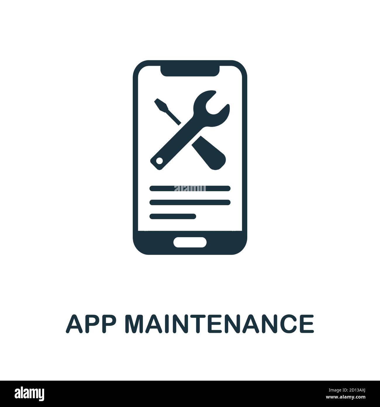 App Maintenance icon. Simple element from app development collection ...