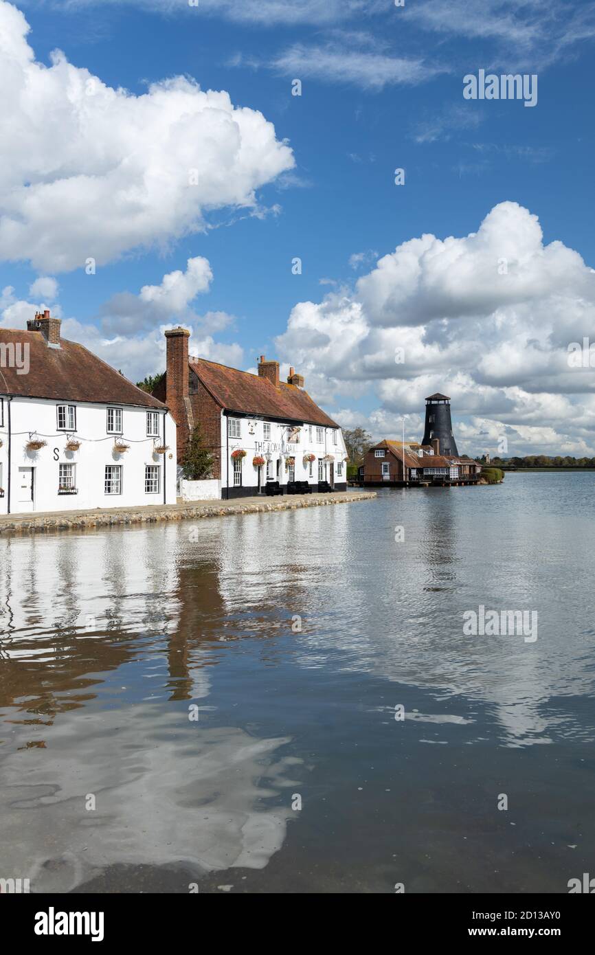 The Royal Oak Pub and Langstone Mill. Langstone Harbour, Havant ...