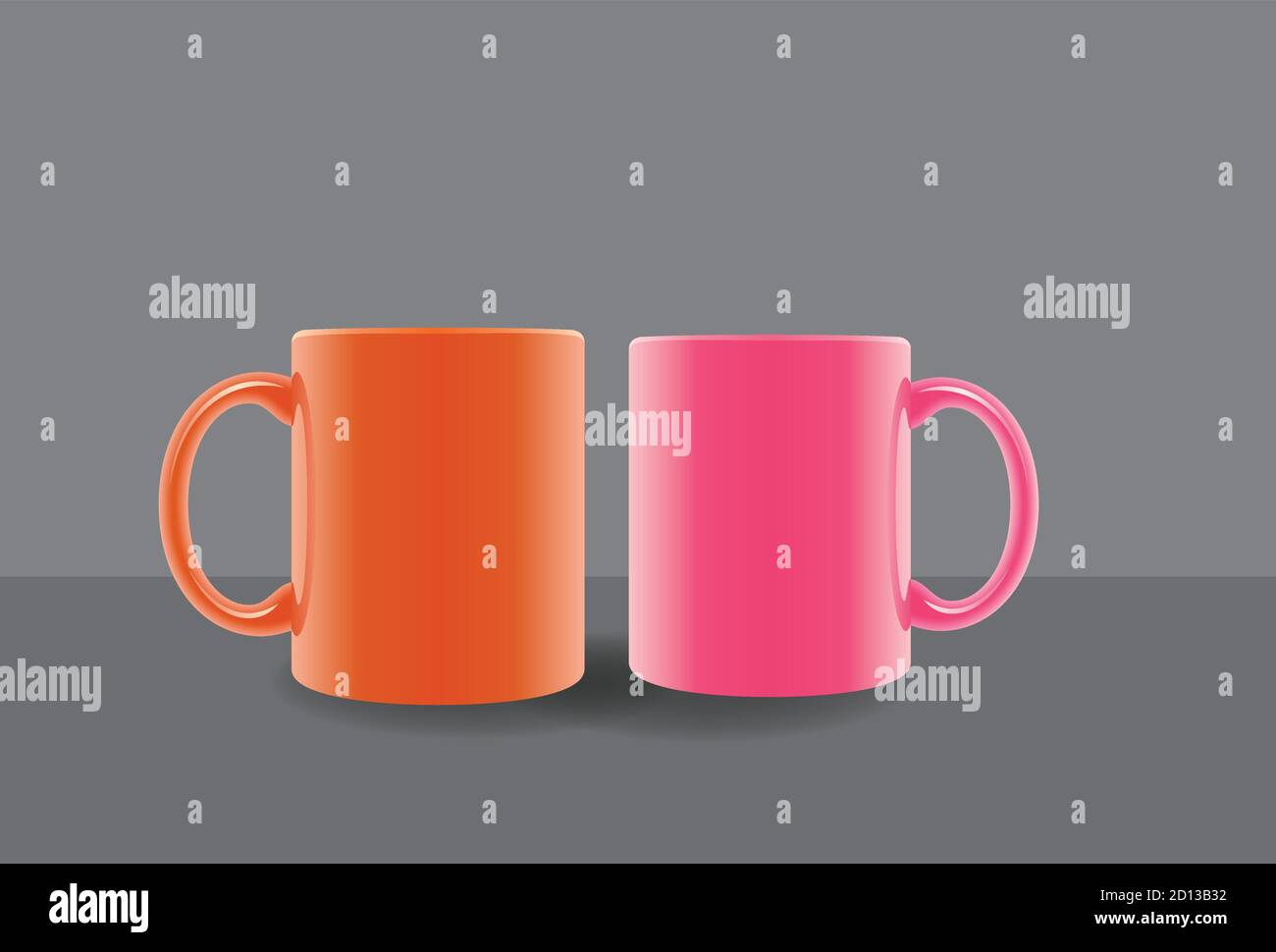 coffee mug or white mug , black mug or multi color mug isolated on ...