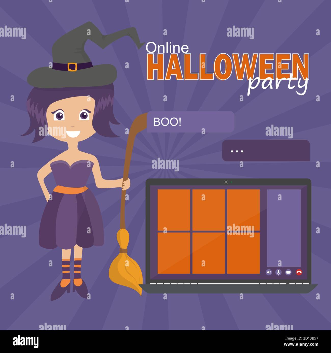 Modern witch character hi-res stock photography and images - Alamy