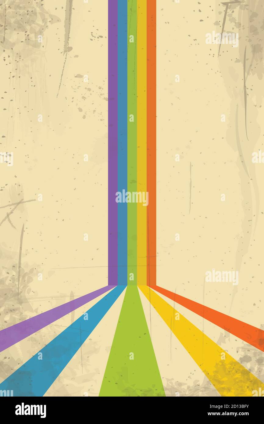retro design rainbow with scratches and spots Stock Vector Image & Art ...