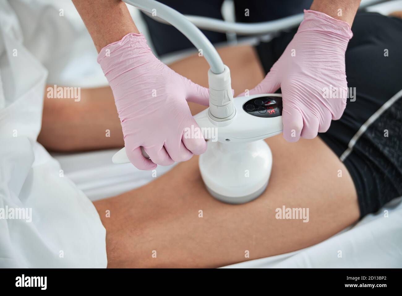 Cheerful senior citizen enjoying skin treatment at spa Stock Photo - Alamy