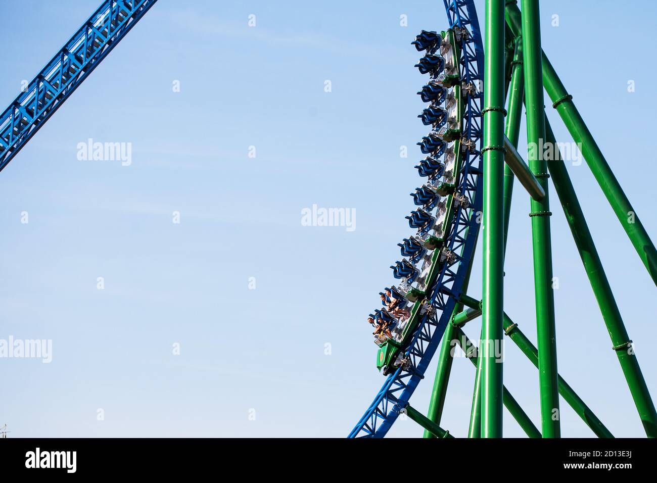 Downhill on a roller coaster. Amusement Park in Turkey Park of Legends ...