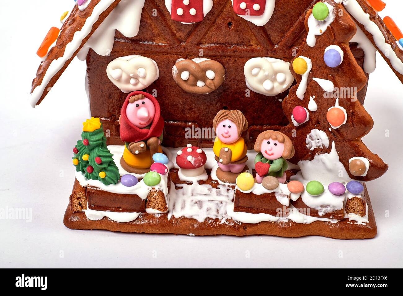 candy house from fairy of Hansel and Gretel on white background Stock ...