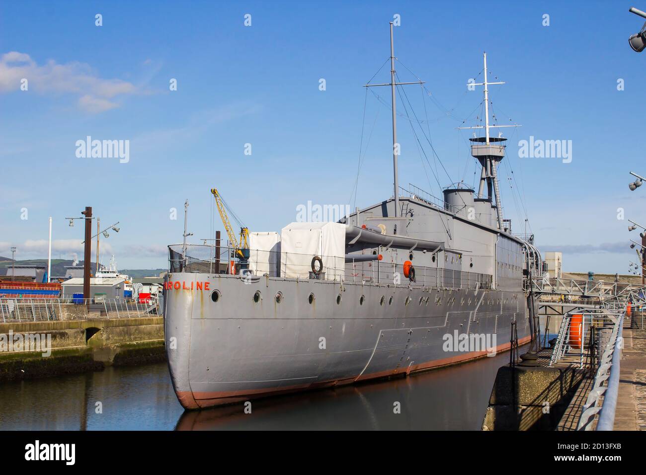 27 September 2020 HMS Caroline, a decommissioned C-class light cruiser ...