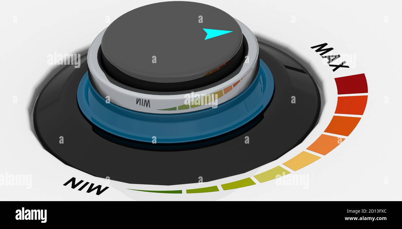 Vintage style control knob dial, 3D rendering Stock Photo - Alamy