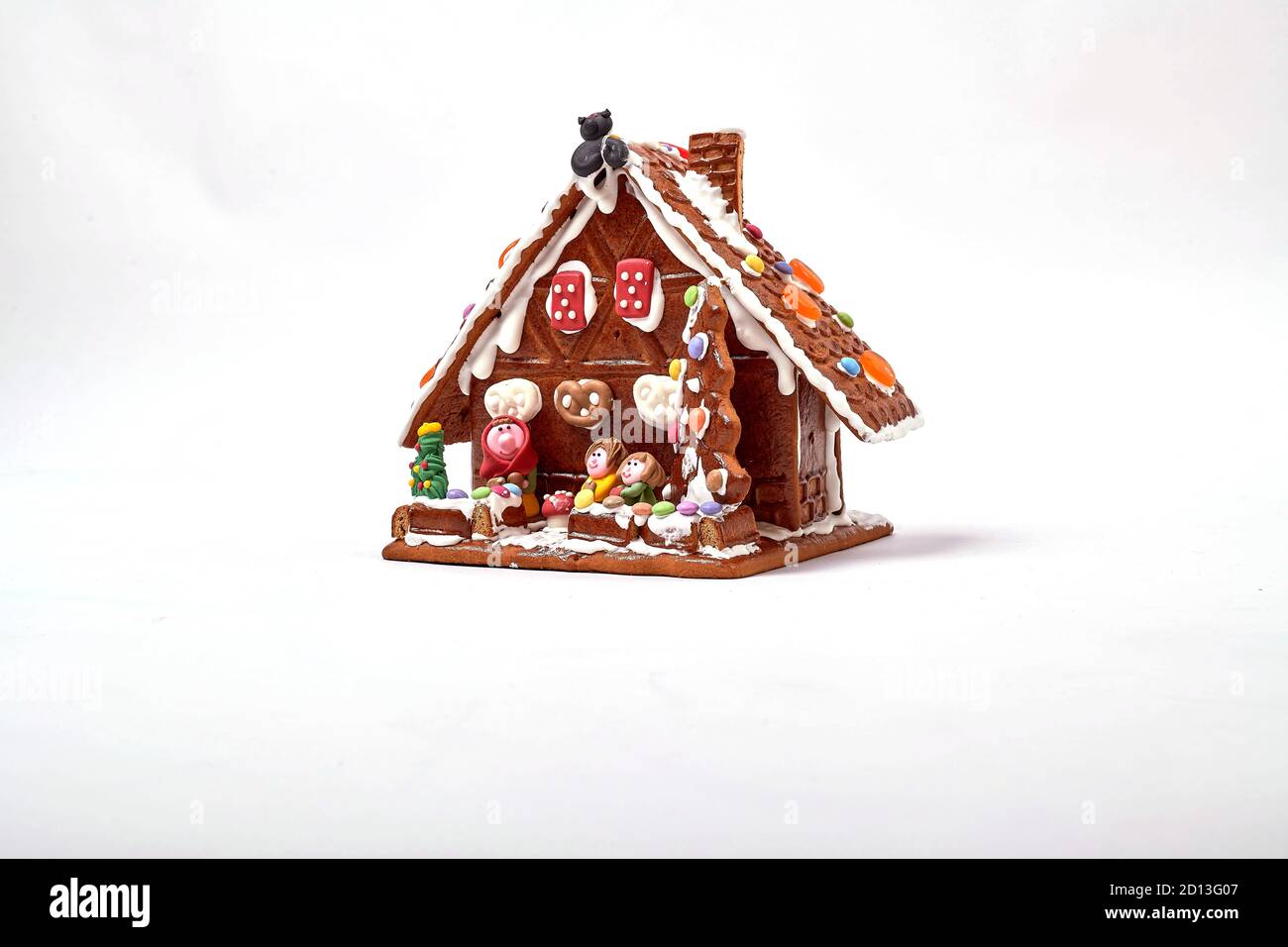 candy house from fairy of Hansel and Gretel on white background Stock ...