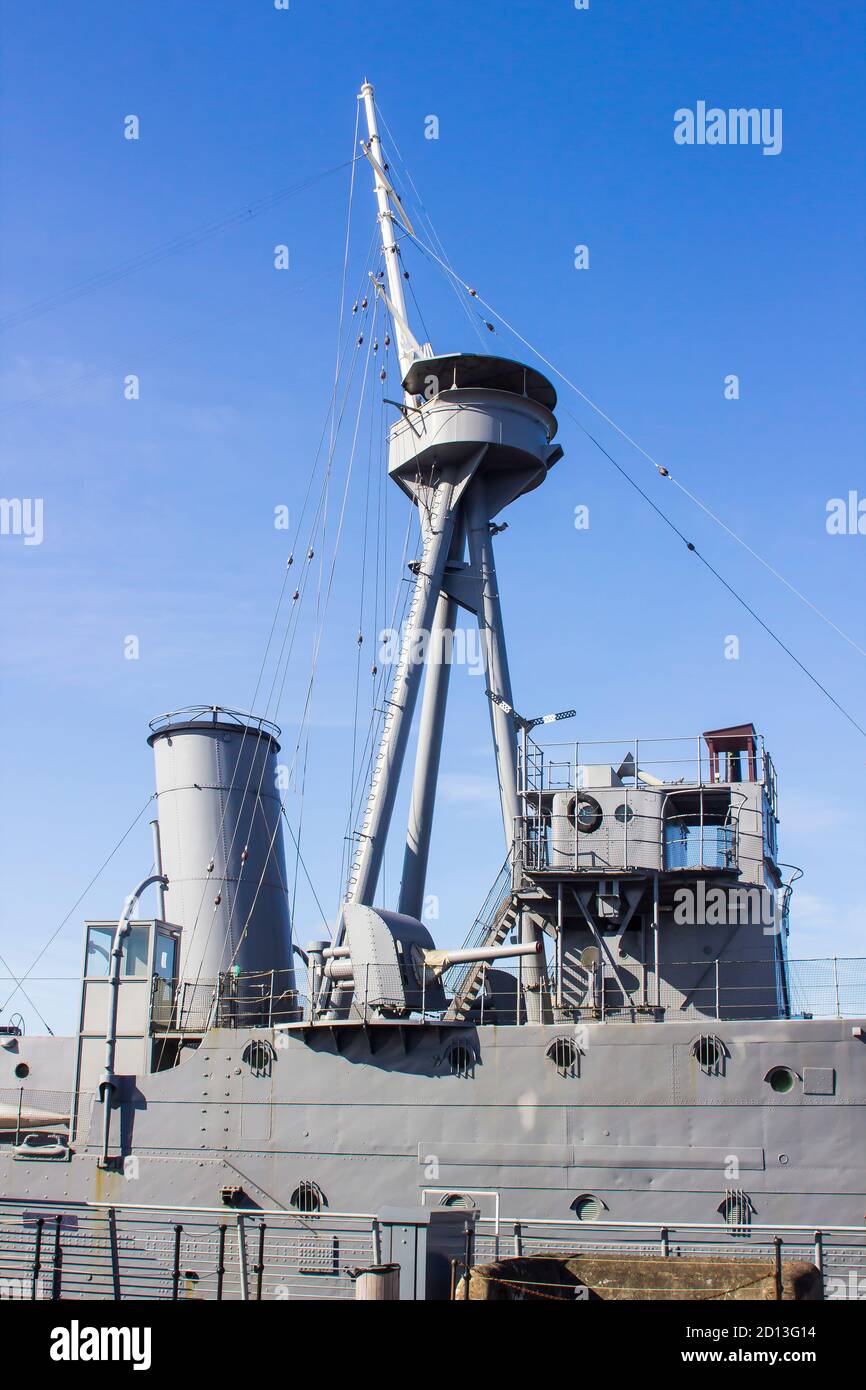 27 September 2020 HMS Caroline, a decommissioned C-class light cruiser ...