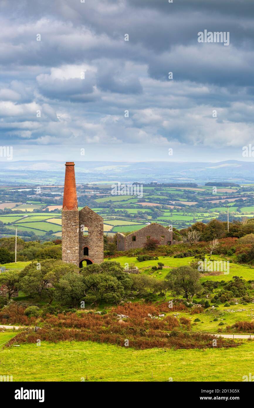 The disused Engine house of the Phoenix United mine at Minions on ...