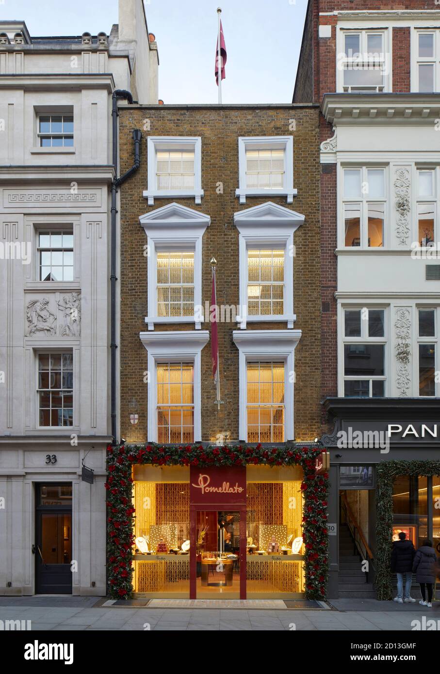 High-end London retail - Bond street. London cityscape, streets and ...