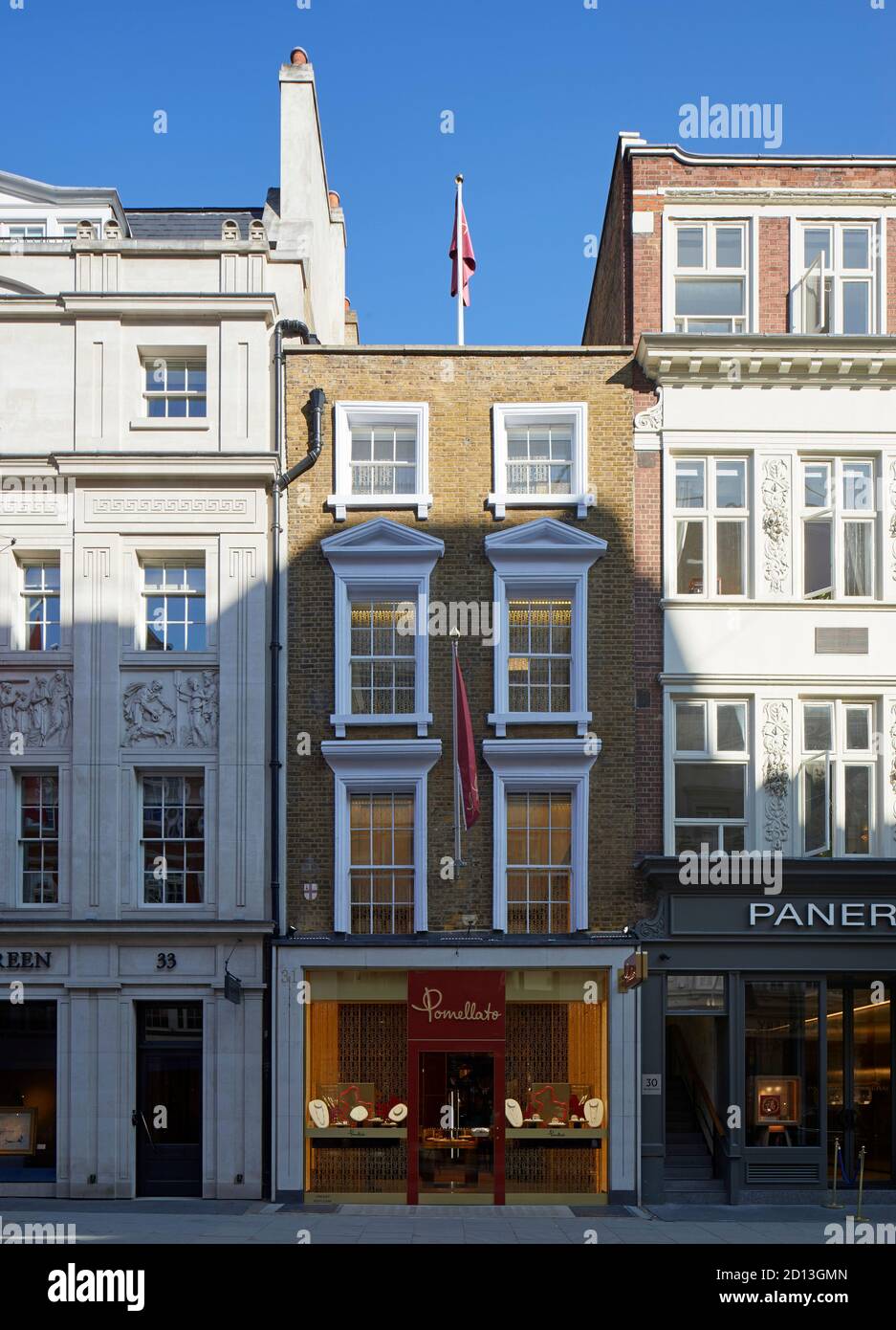 High-end London retail - Bond street. London cityscape, streets and ...