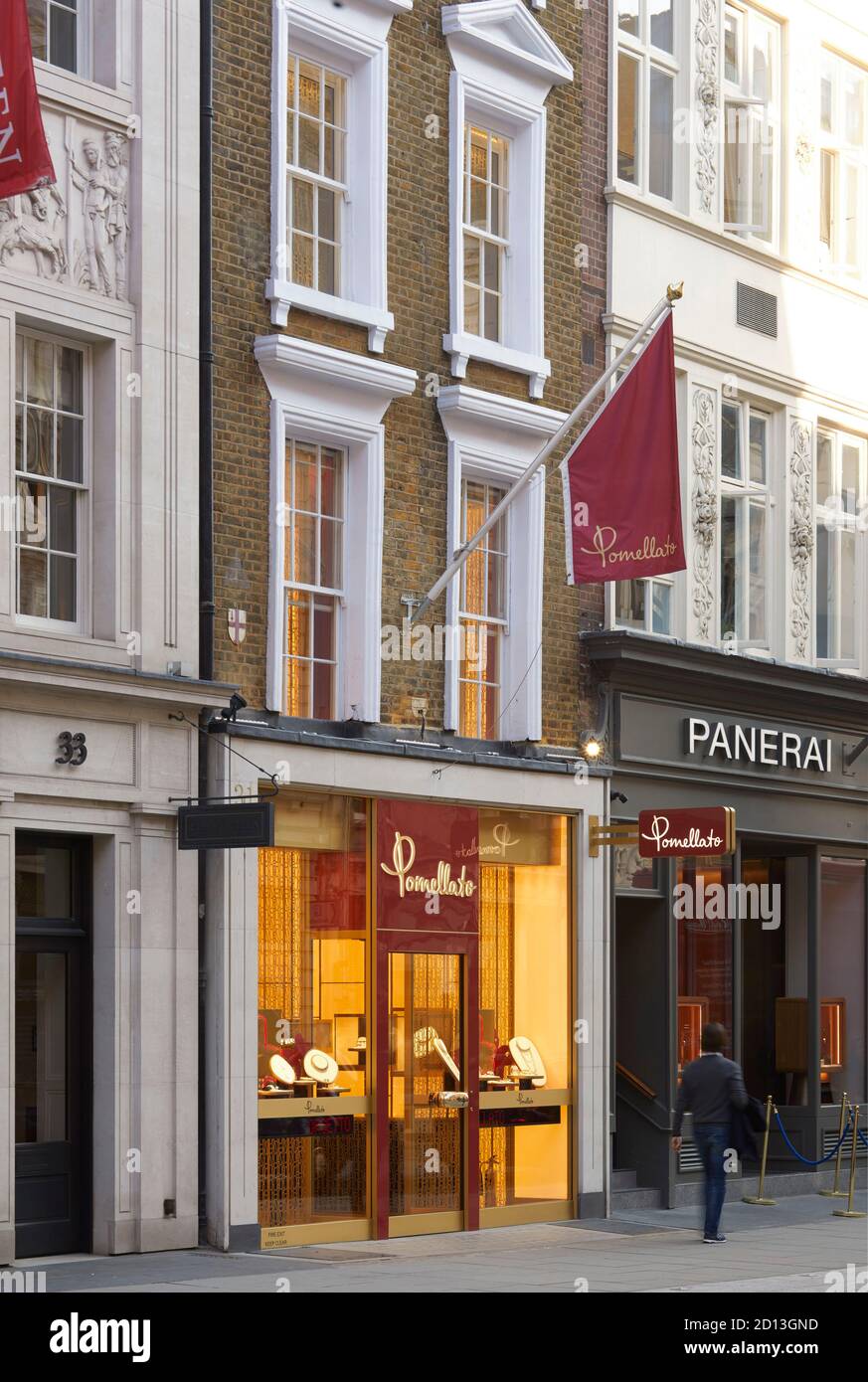 High-end London retail - Bond street. London cityscape, streets and ...