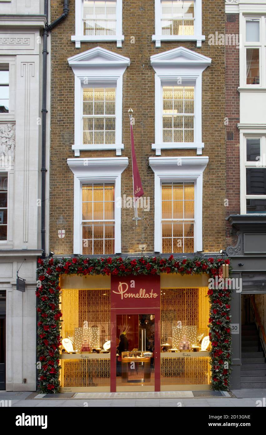 High-end London retail - Bond street. London cityscape, streets and ...