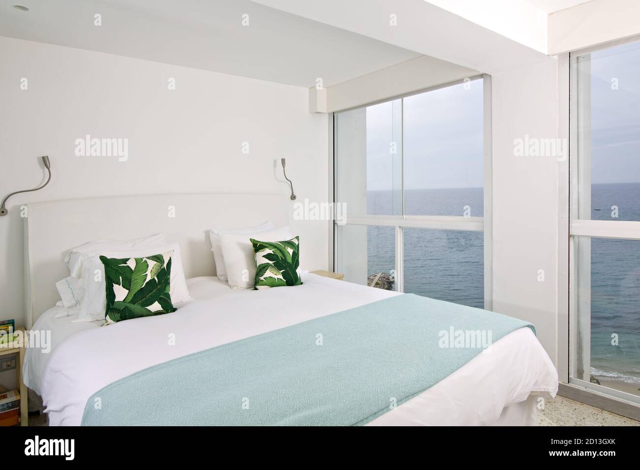 Interior of modern room, overlooking the sea Stock Photo - Alamy