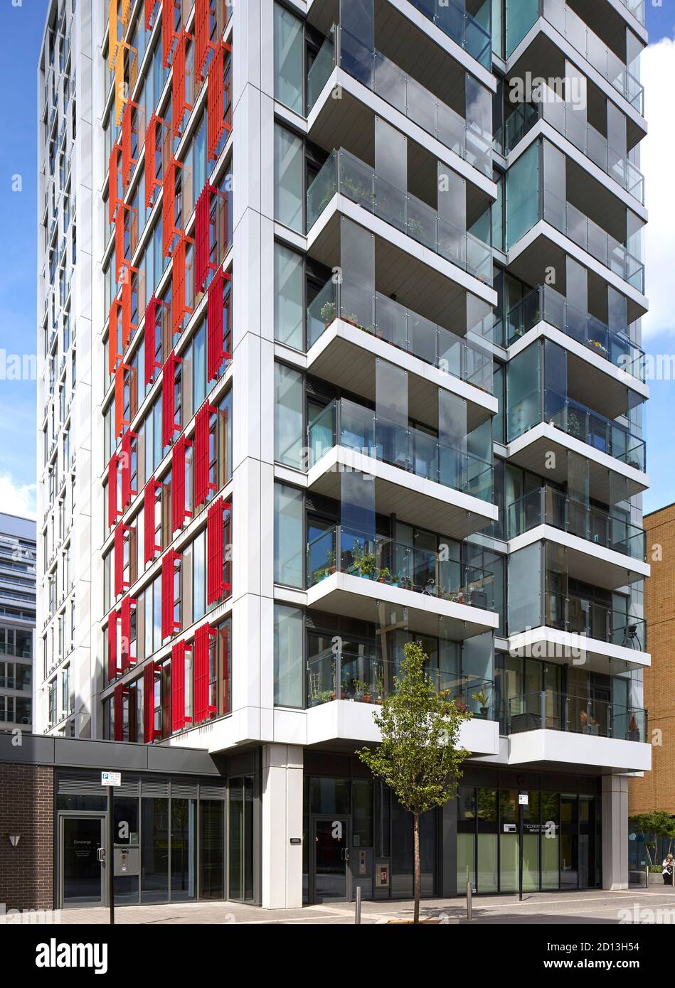 Residential development facade. London cityscape, streets and facades ...
