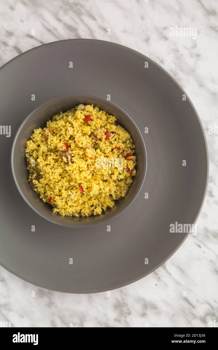 Couscous with vegetables, typical Arabic food Stock Photo - Alamy