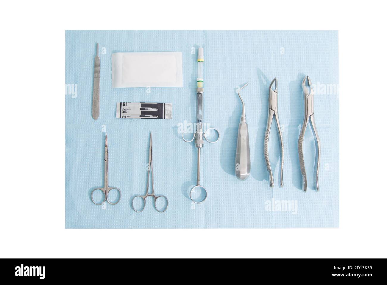 Dental material for extraction seen from above Stock Photo - Alamy
