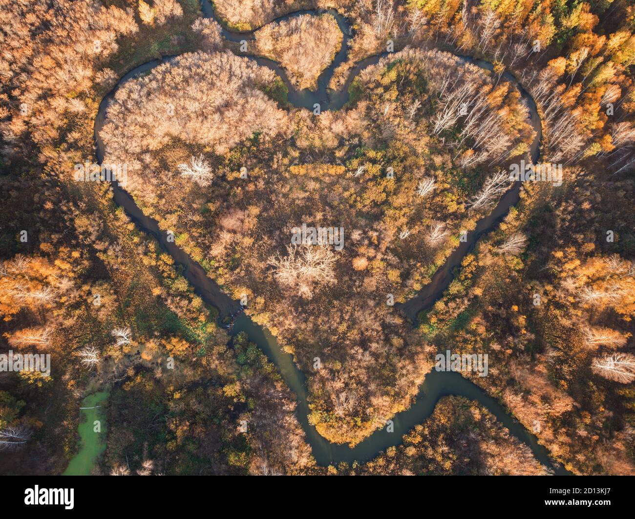 Heart shaped river Stock Photo - Alamy