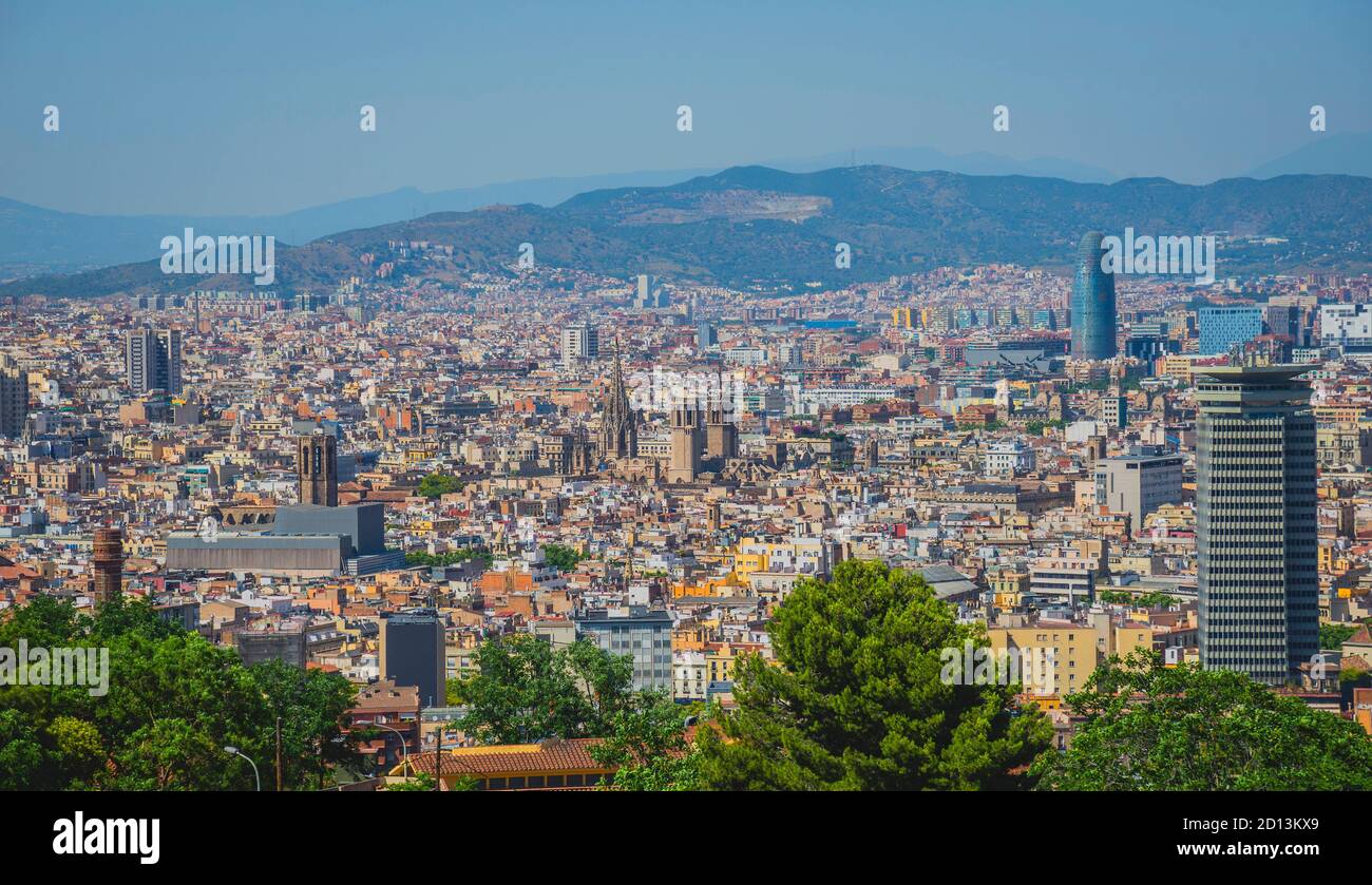 Panoramic barcelona view hi-res stock photography and images - Alamy