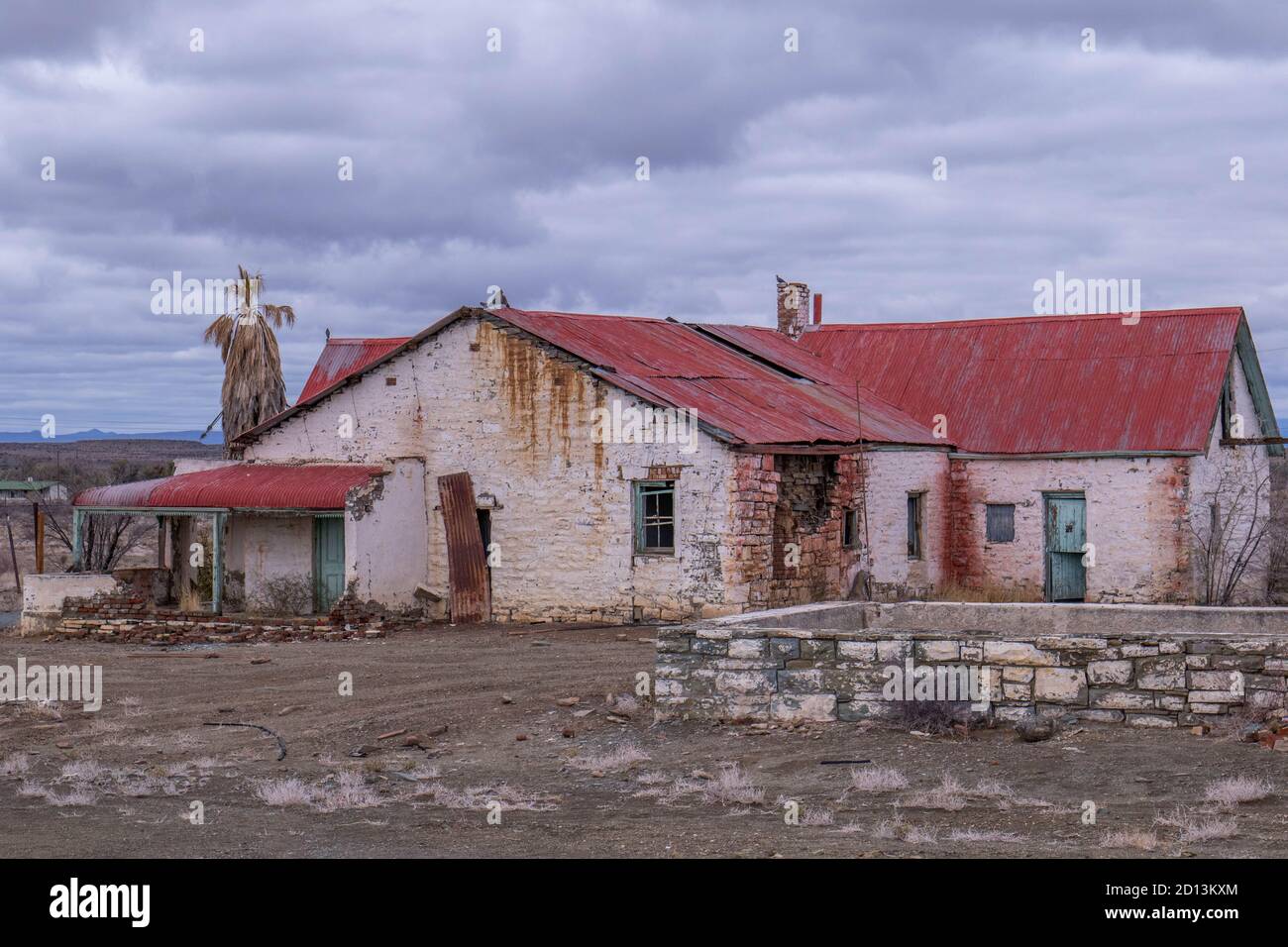 Abandoned, derelict old farmhouse in the Leeu Gamka district in the ...