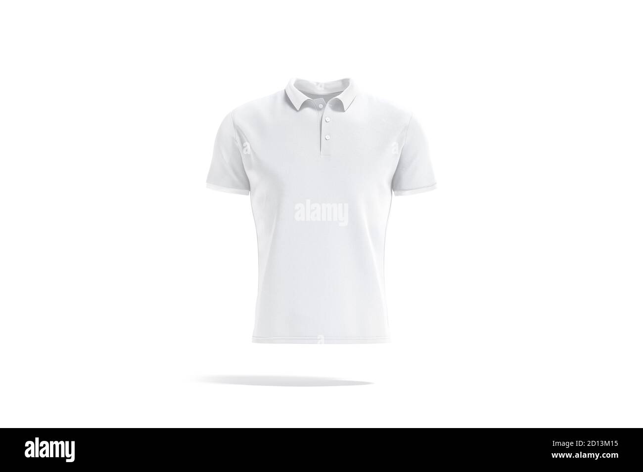 Blank white polo shirt mockup, front view Stock Photo - Alamy