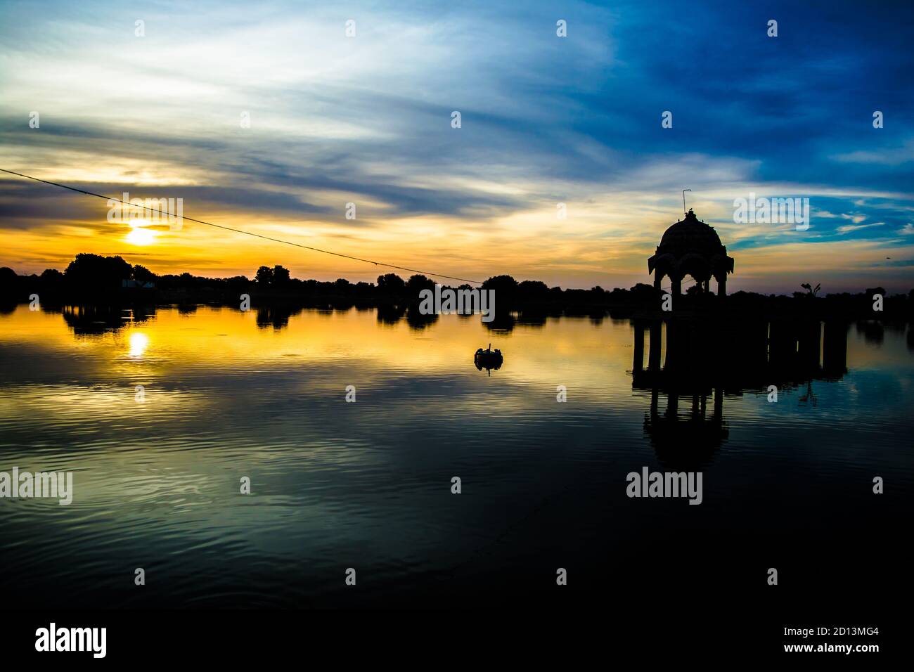 Gadsisar Sagar Lake in Jaisalmer Rajasthan, Beautiful view of Sunrise ...