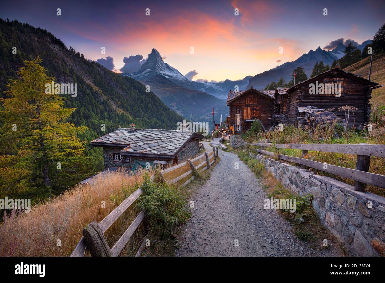 Matterhorn, Swiss Alps. Landscape image of Swiss Alps with the ...