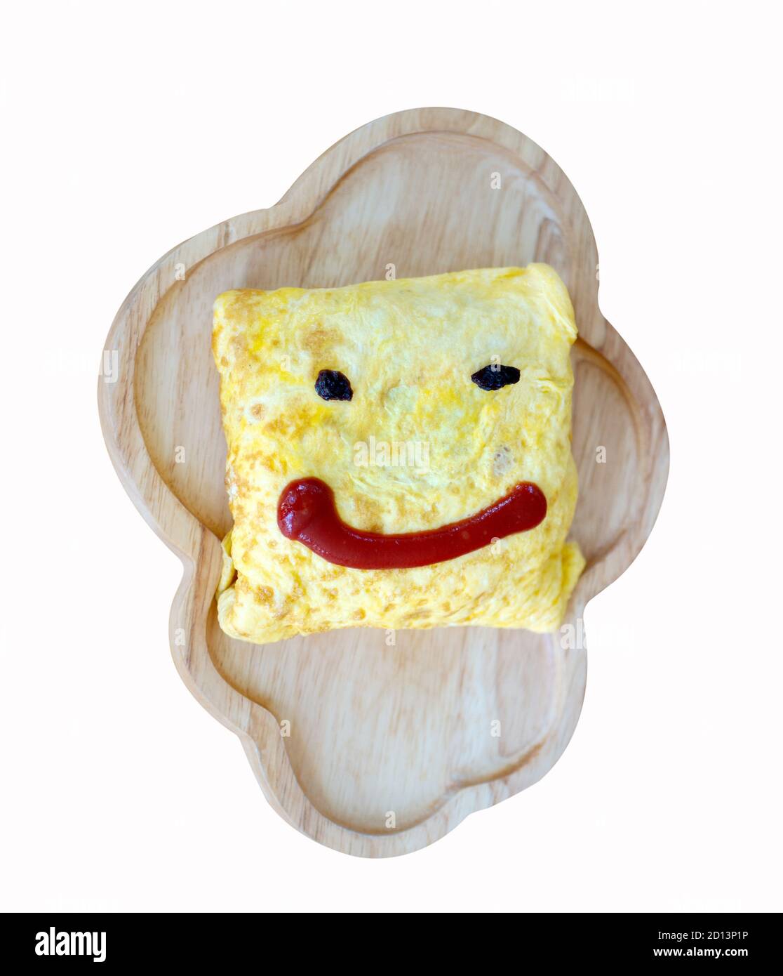 Omelette Wrapped with Pork and Stir-fried Sauce That painted a smiley ...