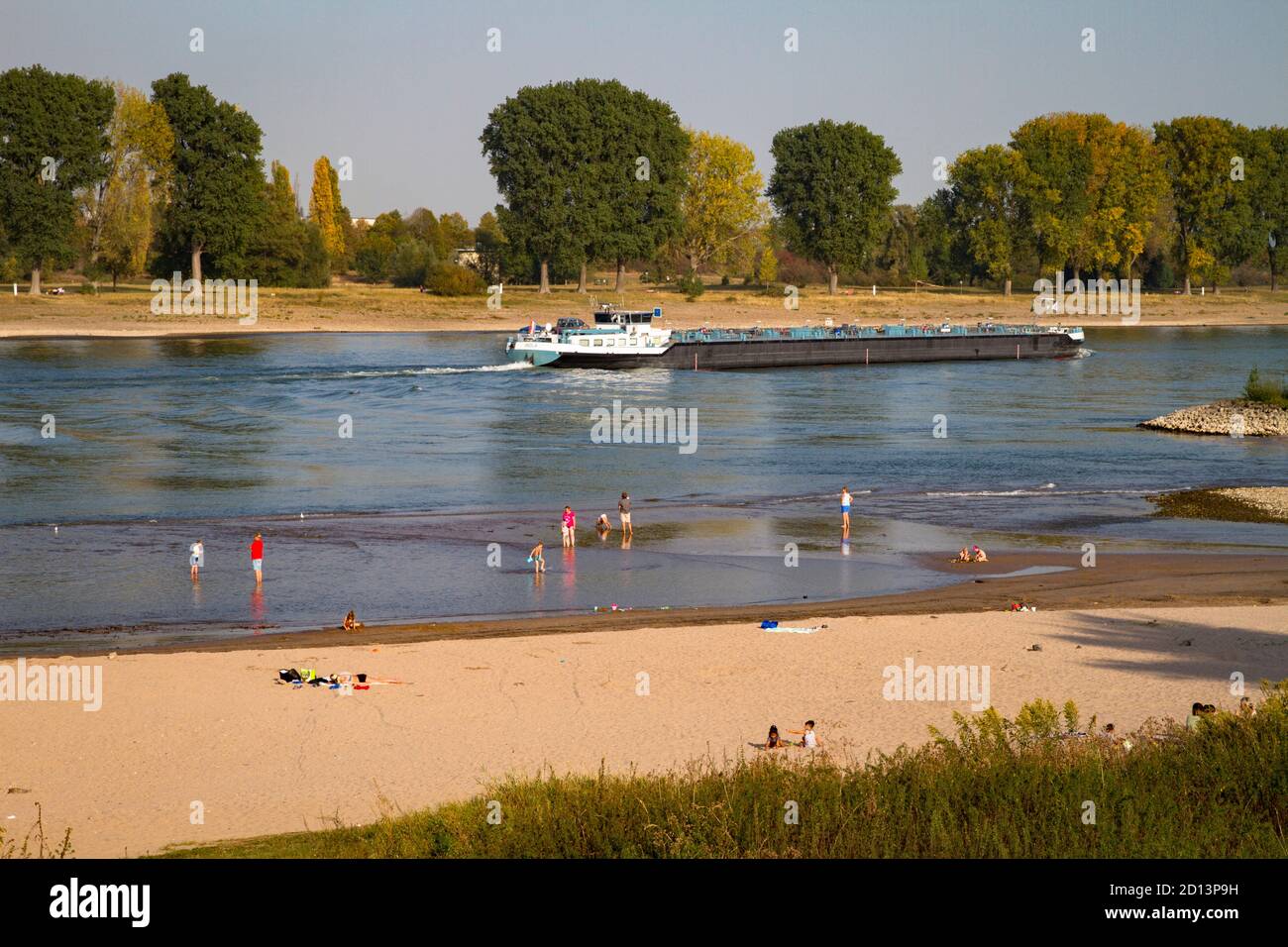 on the banks of the Rhine in Langel, district Merkenich, popular on ...