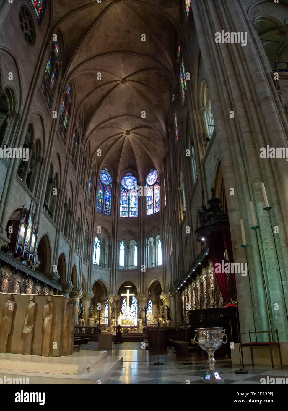 Cathedrale Notre Dame de Paris cite - catholic dome Stock Photo - Alamy