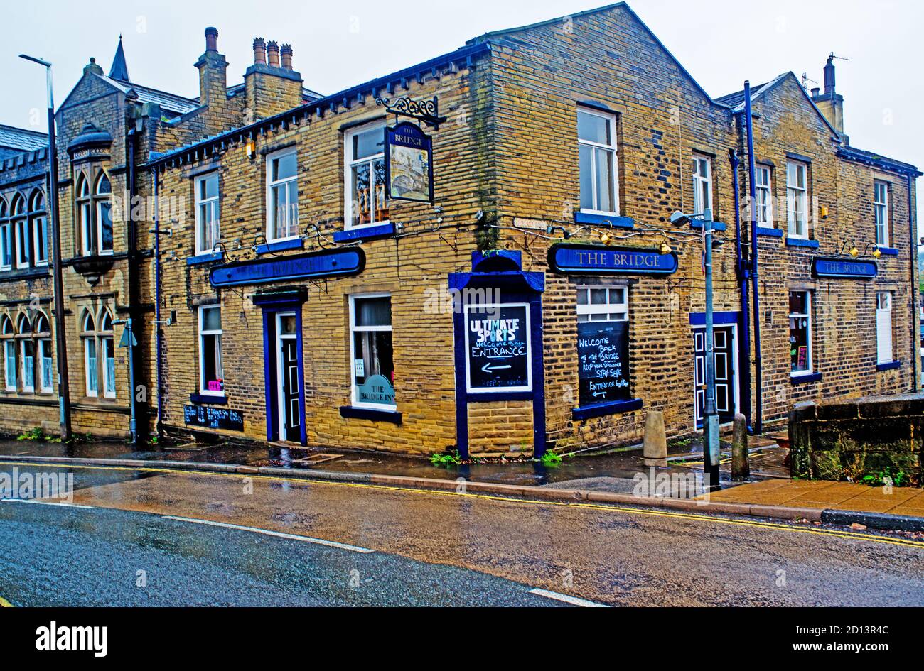 The Bridge Pub, Brighouse, Calderdale, England Stock Photo - Alamy