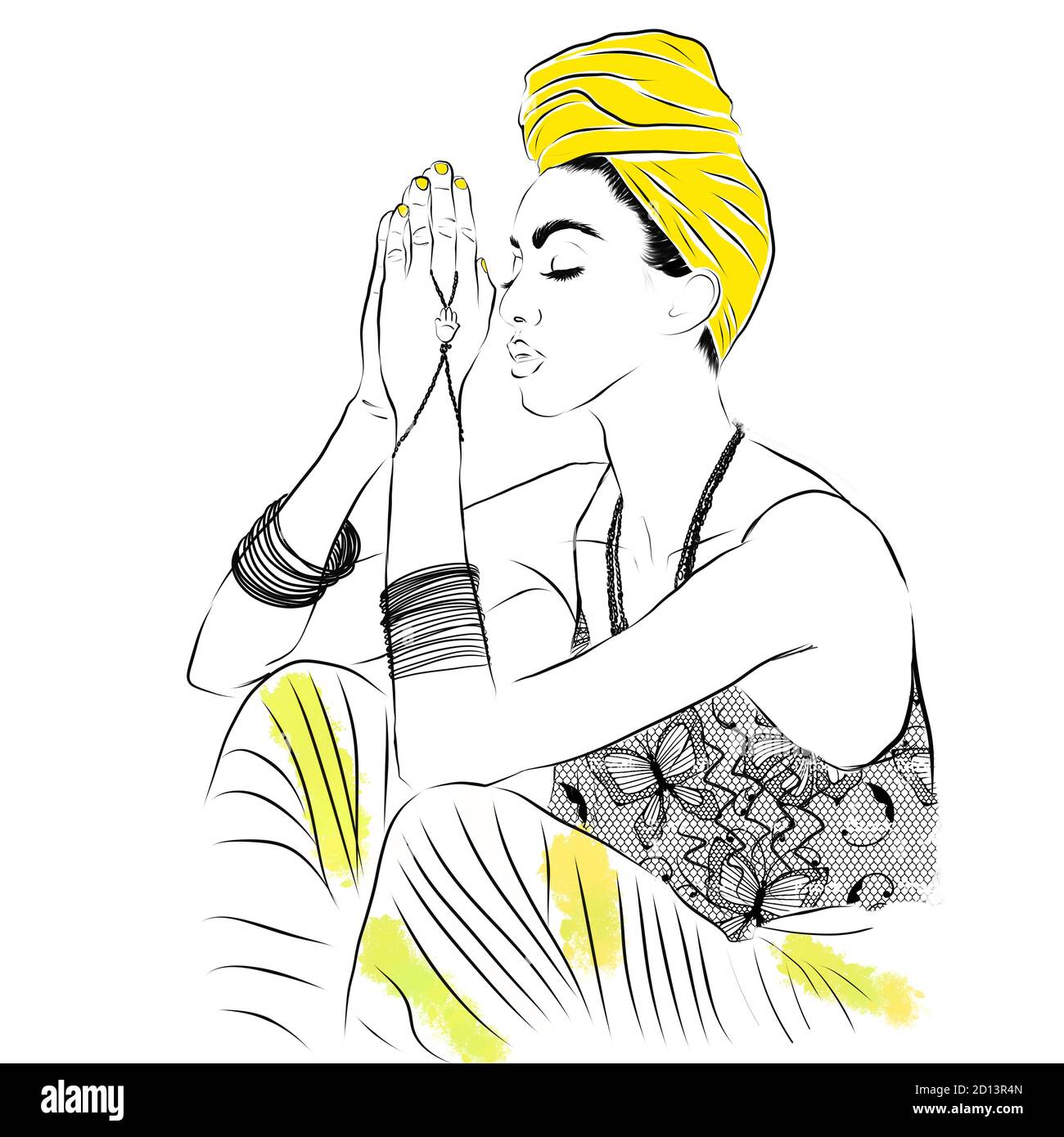 Namaste icon hi-res stock photography and images - Alamy